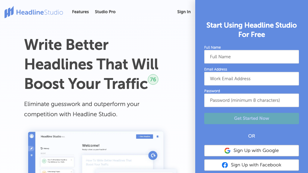 Headline Studio - Kitools.org - die besten Tools mit künstlicher Intelligenz