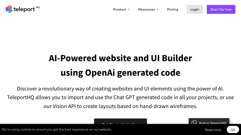 TeleportHQ - Kitools.org - die besten Tools mit künstlicher Intelligenz